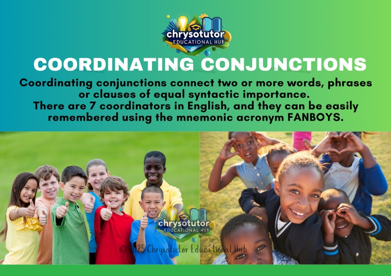Buy Coordinating Conjunctions Poster by Emmanuel Laryea on Selar