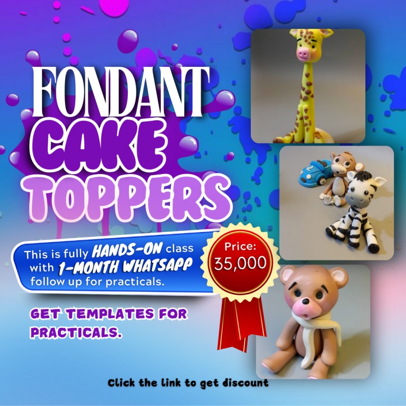 Buy TEN COURSES (50videos) ON OUR FONDANT TOPPER MODELLING BUNDLE by EXCELVIFEM SCHOOL OF CAKES ...