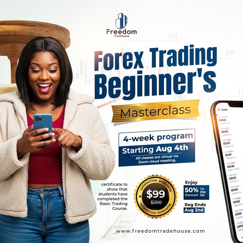 Buy FOREX BEGINNERS MASTERCLASS | JULY SESSION by Freedom Tradehouse on Selar