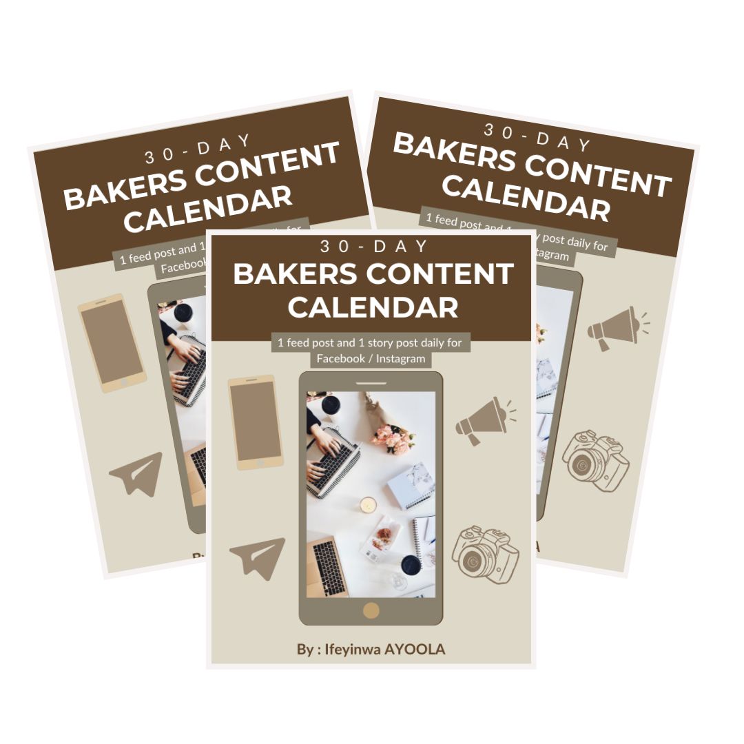 Buy 30-DAY BAKERS CONTENT CALENDAR by Gatsy Cakes on Selar