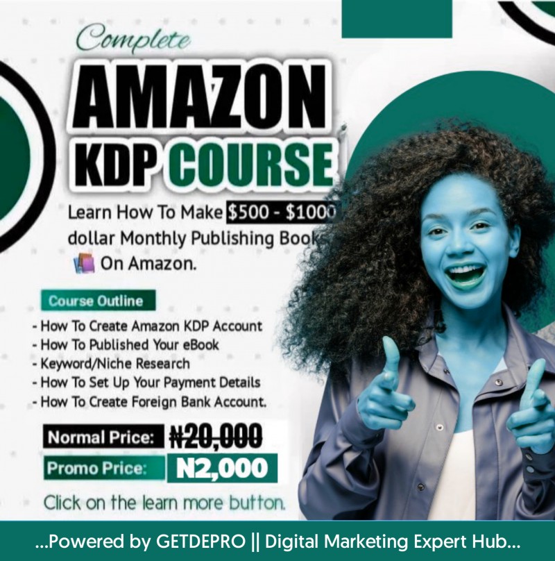 Buy COMPLETE KDP COURSE || Learn the A-Z of Amazon KDP to Earn $500 - $1000 Monthly... by ...