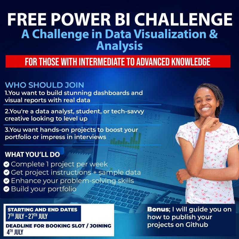 Get The Power BI Challenge . by Glorious Ngila on Selar