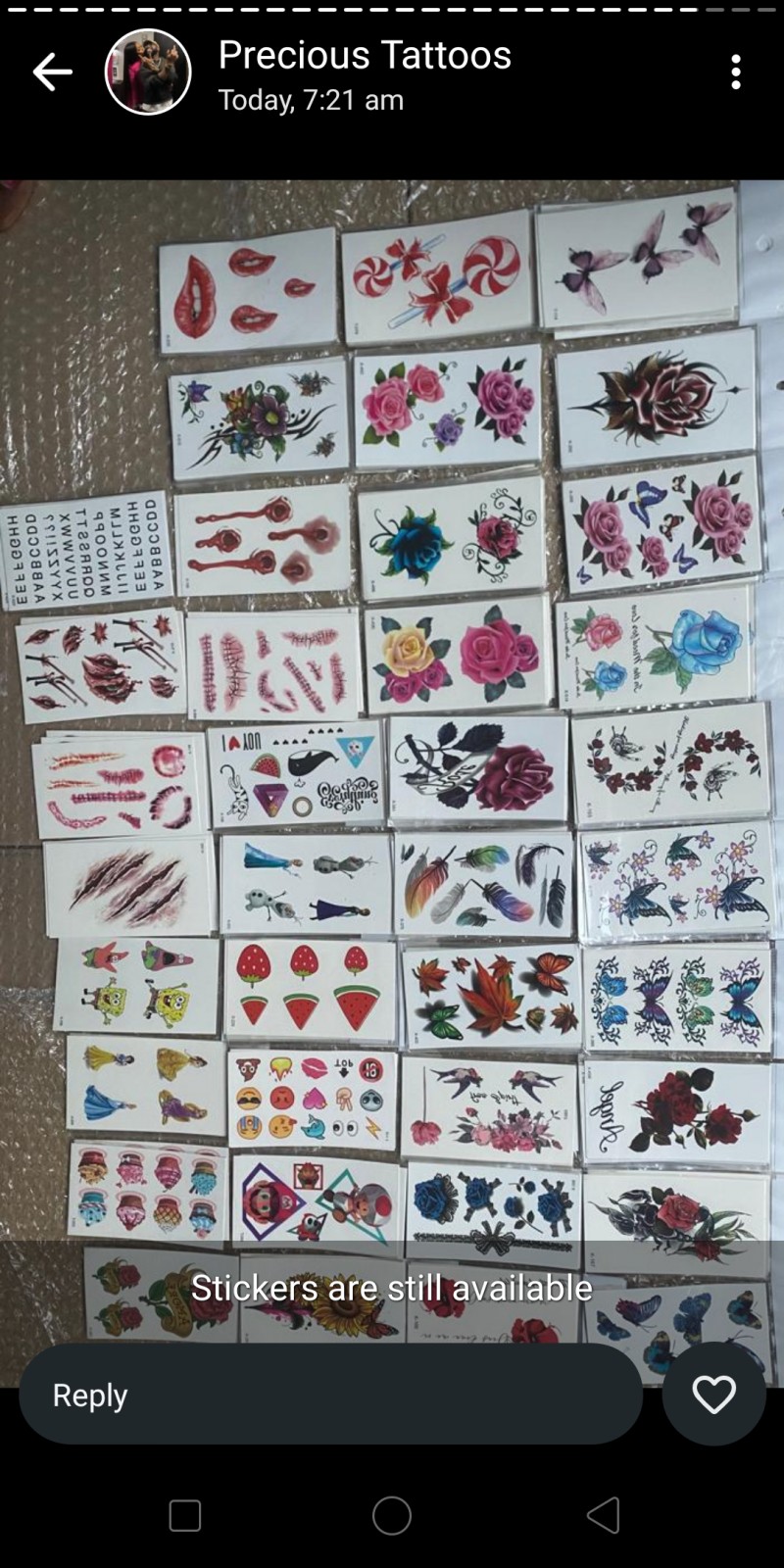 Buy Sticker tattoos by Goldeck Obuah on Selar