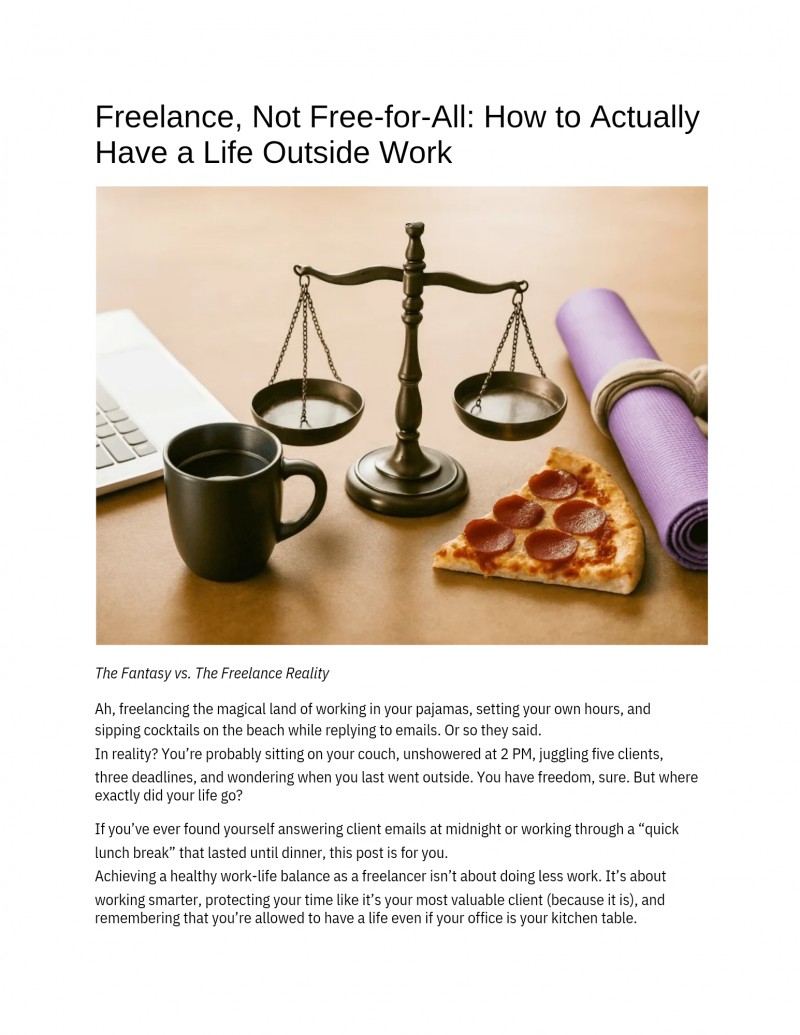Buy Freelance, Not Free for All: How to Actually Have a Life Outside ...