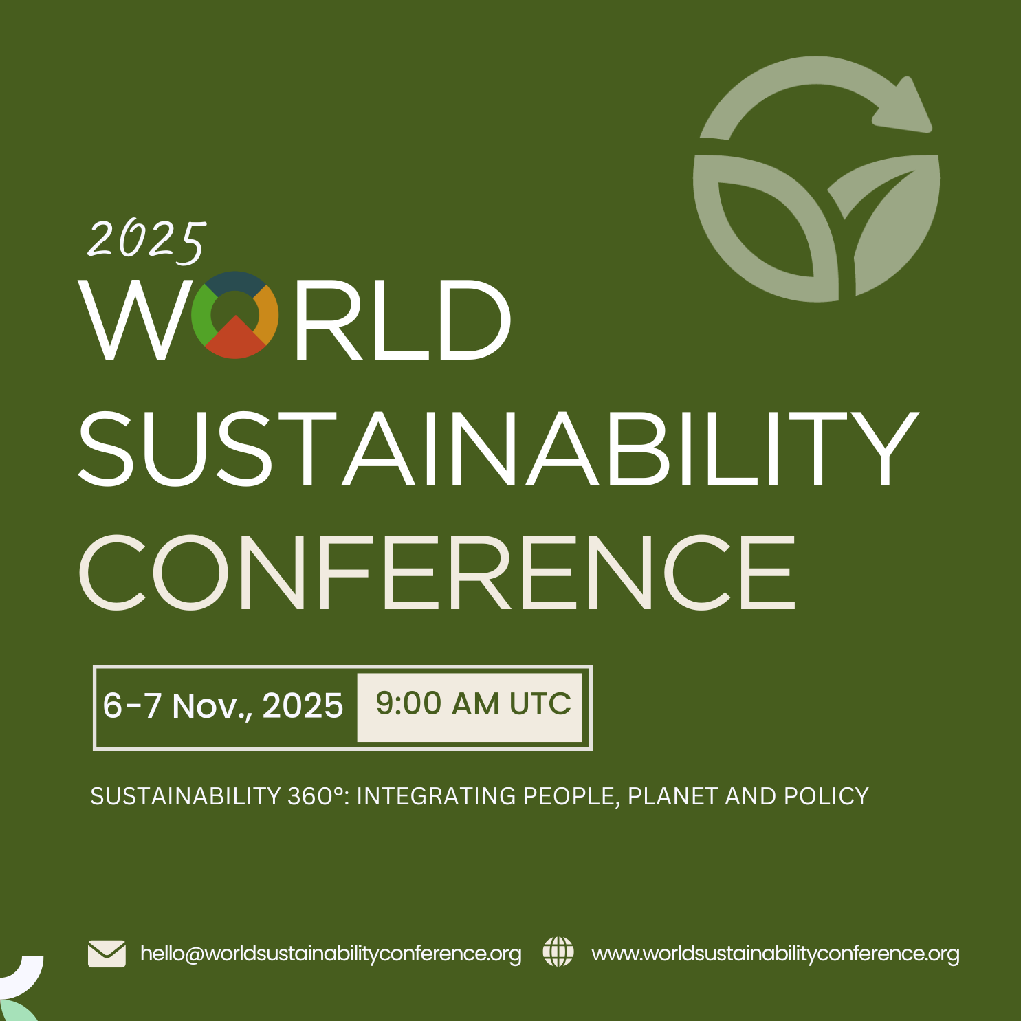 Buy World Sustainability Conference 2025 By The Green Institute On Selar