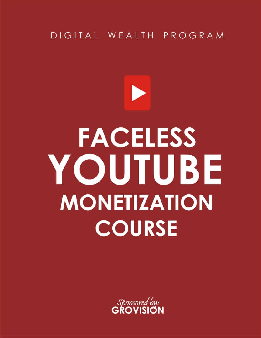Buy FACELESS YOUTUBE COURSE by Grovision on Selar