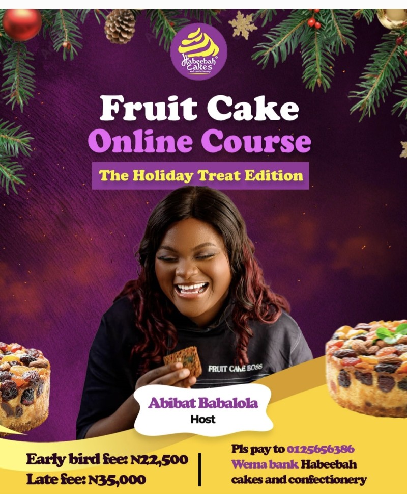 Buy FRUIT CAKE COURSE by HABEEBAH CAKES on Selar
