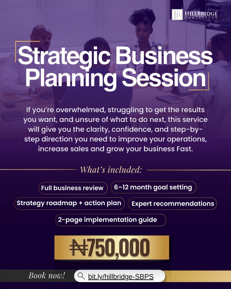 Buy Strategic Business Planning Session by HillBridge Consulting on Selar