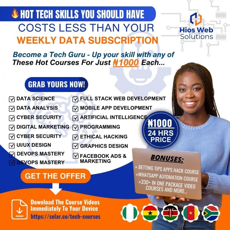 Buy HOT TECH SKILLS YOU SHOULD LEARN IN 2025! by Hiosweb Technologies on Selar