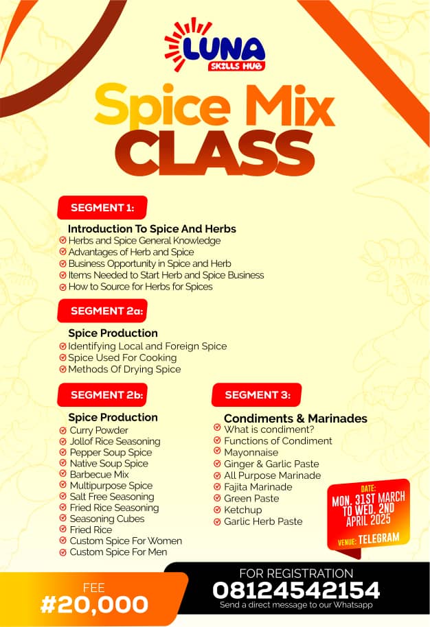 Buy Spice Mix Class by Hope Yakub on Selar