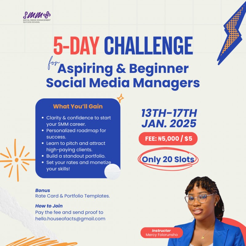 Buy SMM 5 DAYS CHALLENGE by Social Media Management Success School on Selar