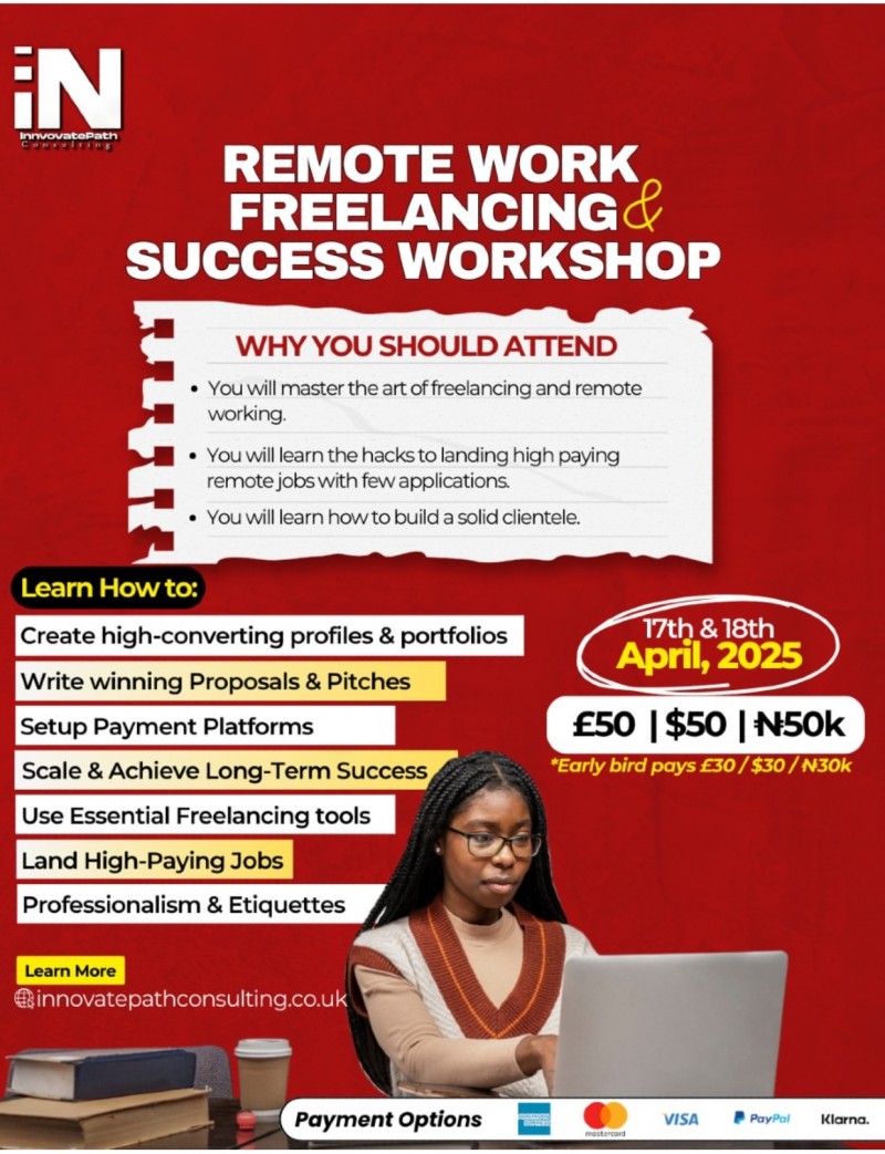Buy Remote work & Freelancing success workshop by Ibiyemi Fasipe on Selar