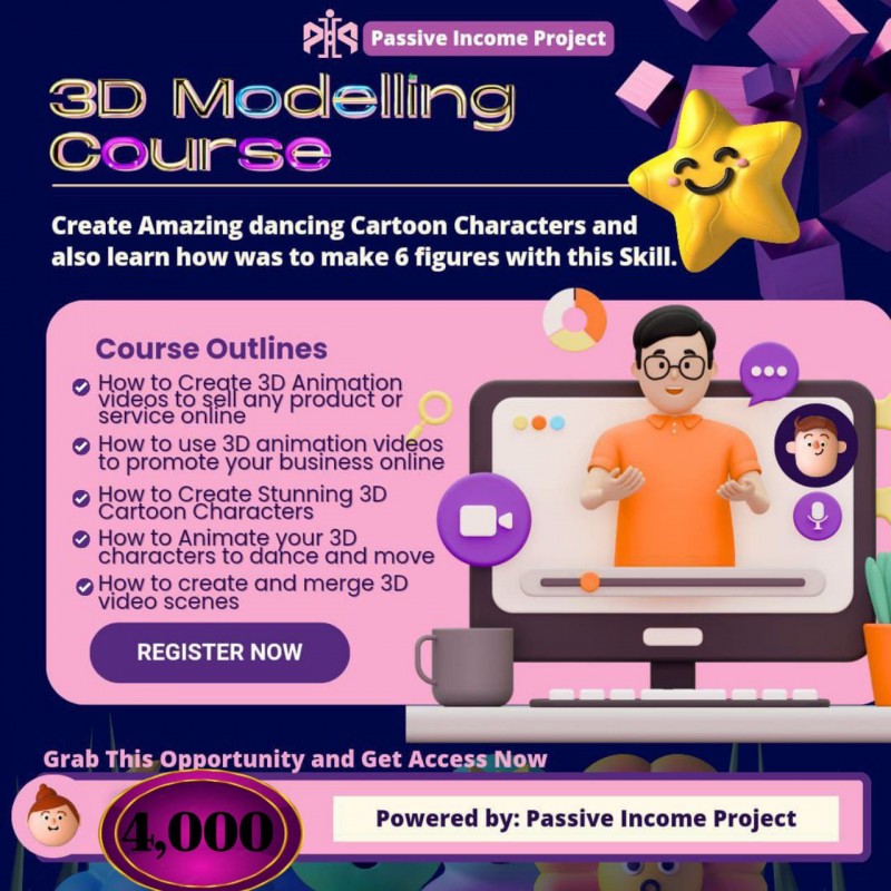 Buy 3d animation design coarse by Innocent Onyedikachi on Selar