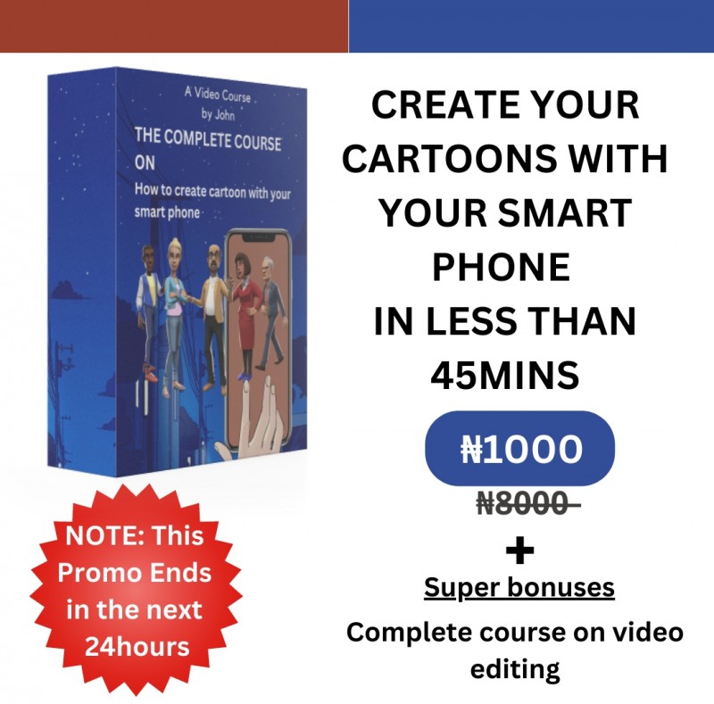 Buy Cartoon Animation Course by Israel Ekpa on Selar