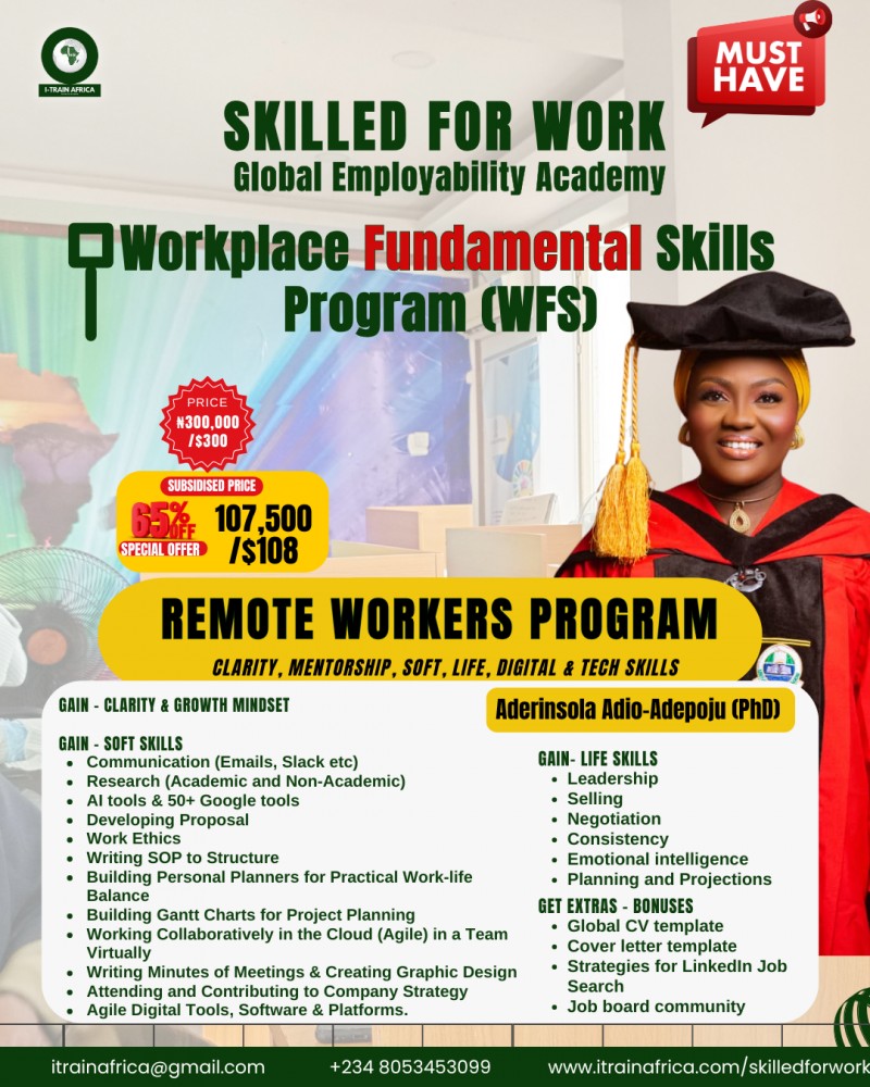 Buy Workplace Fundamental Skills (Remote Workers Program) by Aderinsola ...