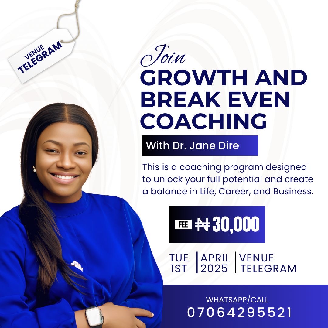Buy Growth & Breakeven Coaching by Jane Eligwedire on Selar