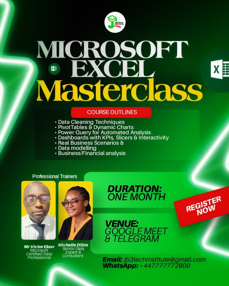 Buy MASTER EXCEL. MASTER DATA. MASTER YOUR FUTURE. by Jb3Tech Academy ...