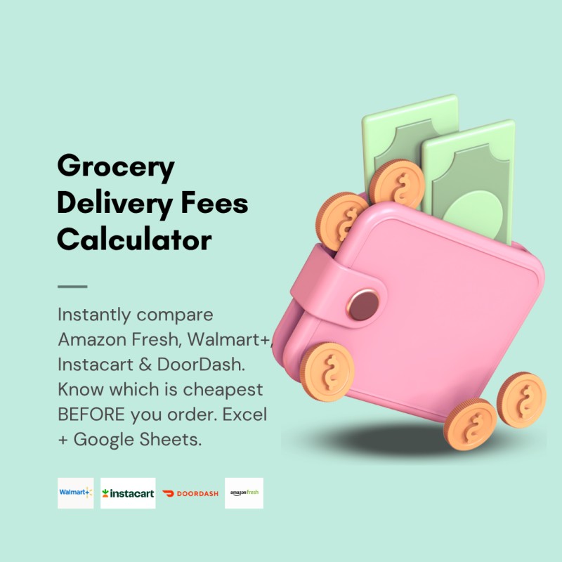 Buy Grocery Delivery Fees Calculator - Save $300-800/Year by Smart SMS ...