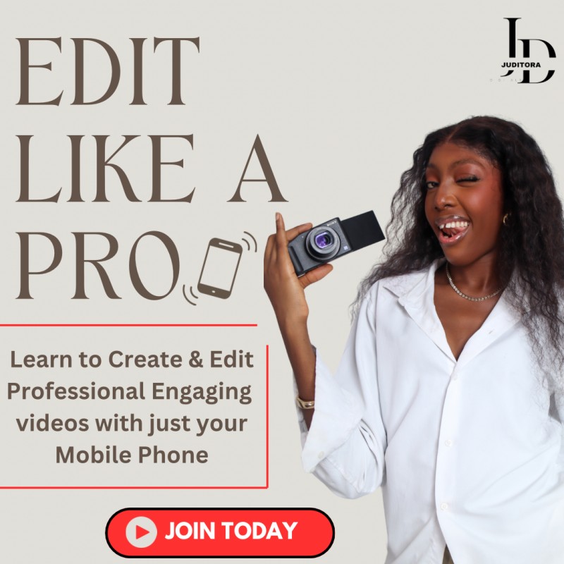 Buy Mobile Video Editing Masterclass by JudyNabo on Selar