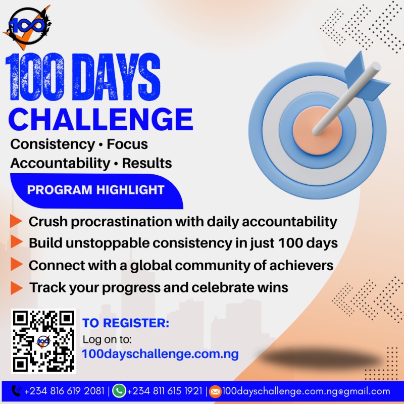 Get 100 Days Accountability Challenge by Juliet Israel on Selar
