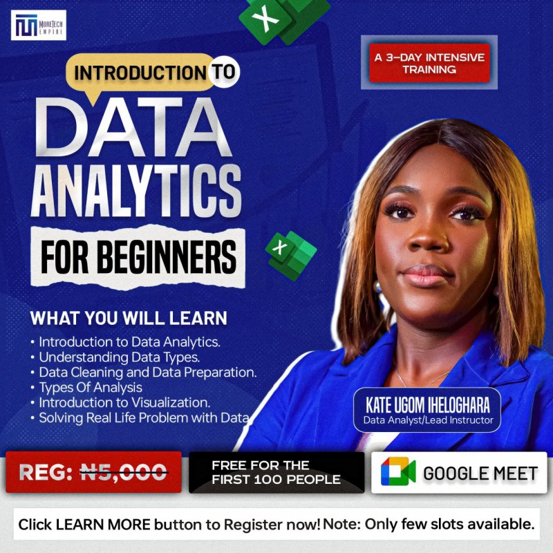 Get FREE TRAINING: INTRODUCTION TO DATA ANALYTICS FOR BEGINNERS by Kate ...