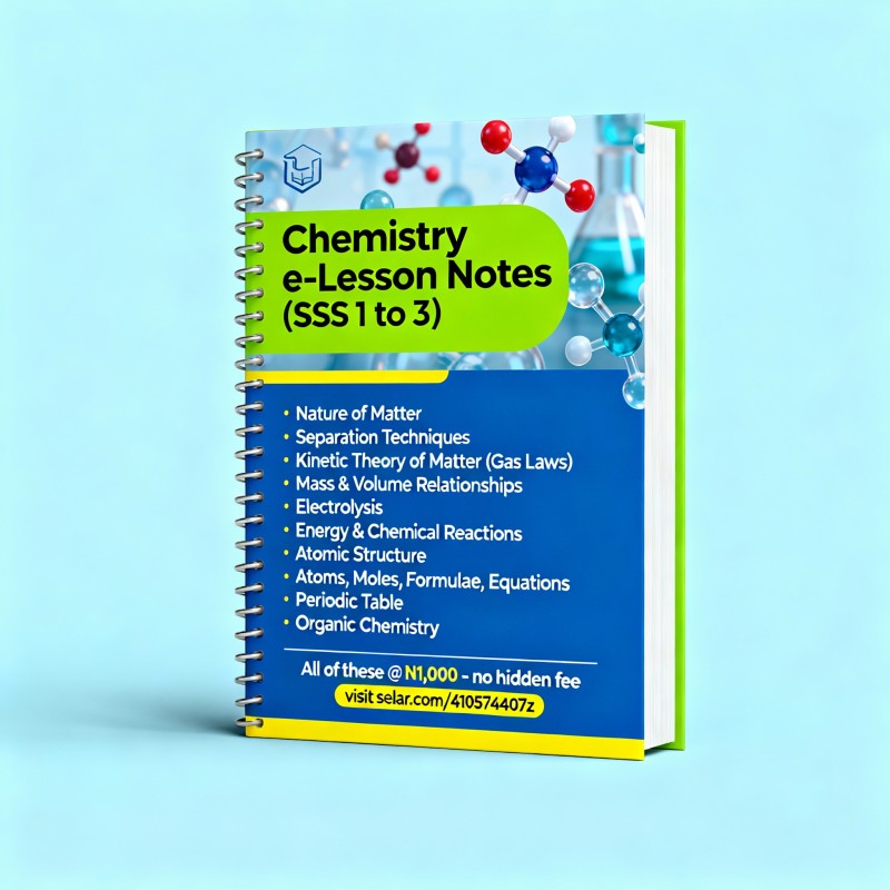 Buy Chemistry e-Lesson Notes: SSS 1 - 3 by Krigin Consulting on Selar