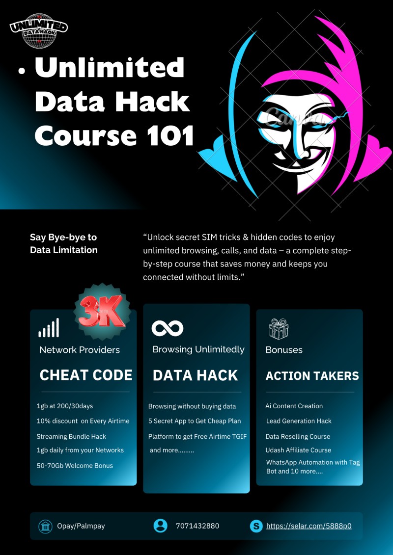 Buy Unlimited Data Hack by LAY Con Tv on Selar