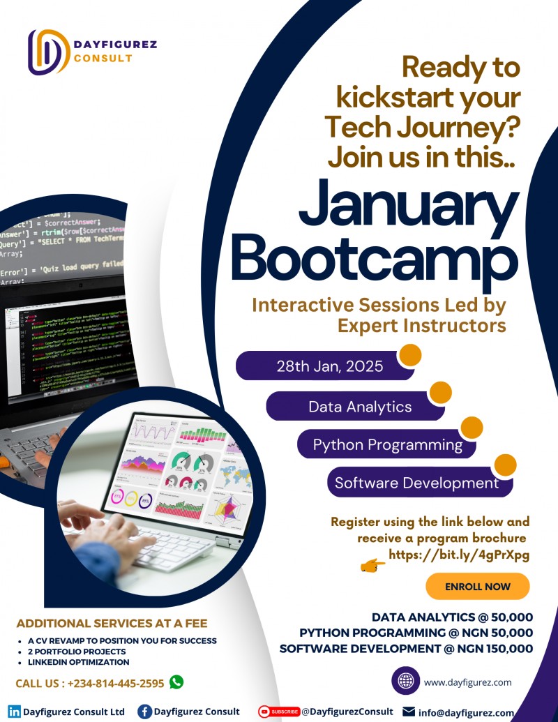 Buy Premium Bootcamp Services by Dayfigurez Consult on Selar