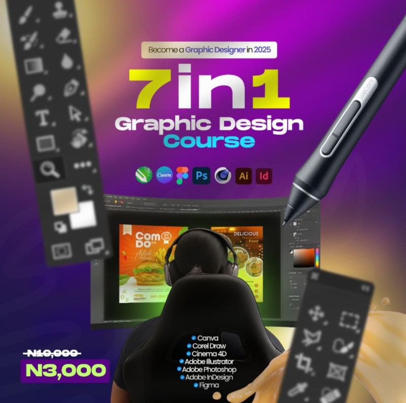 Buy GRAPHIC DESIGN 7 IN 1 BUNDLE PACK by Lewis Brown on Selar