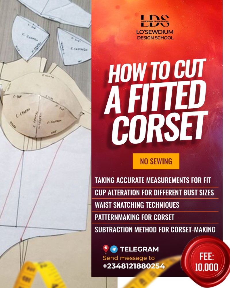 Buy How To Cut A Fitted Corset by Lo’Sewdium Design School on Selar