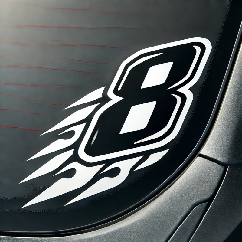 Buy Racing Number Car Sticker by Lucy Emegachi on Selar