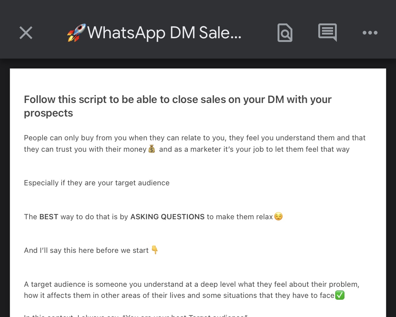 Buy WhatsApp DM Sales💰 Script by Maria Nnadi on Selar