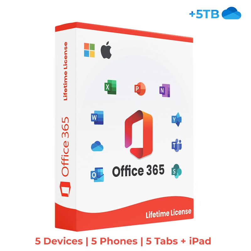 Buy Office 365 Pro Plus – Lifetime Account (Up to 5 Devices + 100GB ...