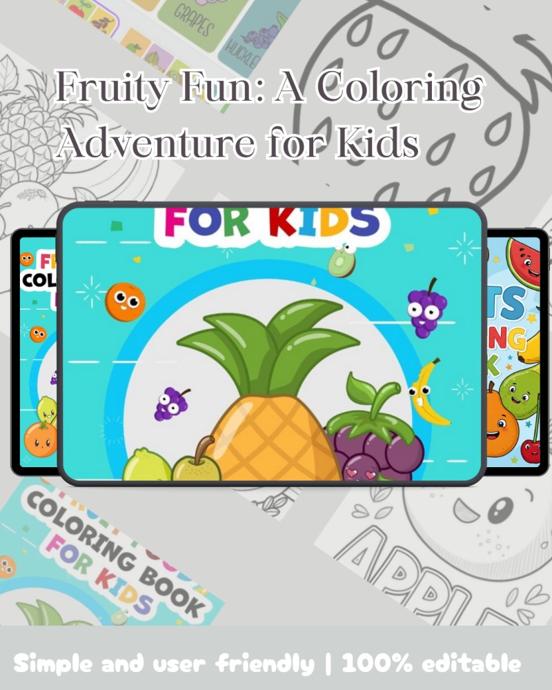 Buy Fruit Coloring Book for Kids | Printable PDF Pages | Fun Learning ...