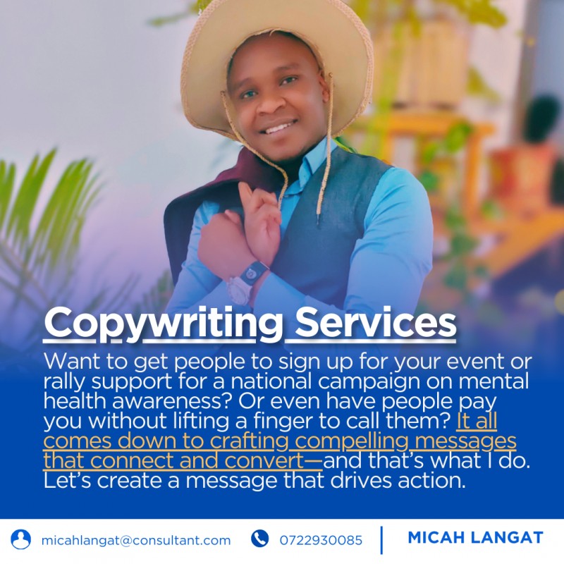 Get Copywriting Service by Micah Langat on Selar