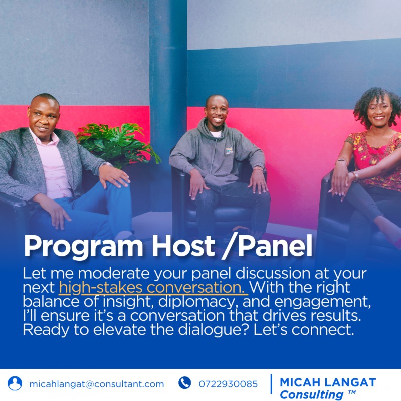 Get Panel Discussion Moderator by Micah Langat on Selar