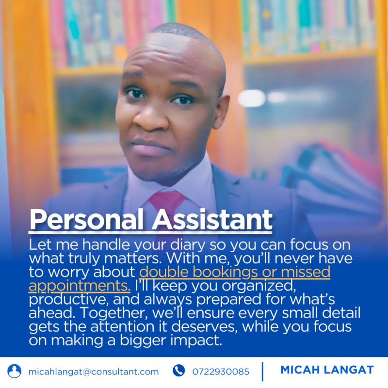 Get Personal Assistance Service by Micah Langat on Selar