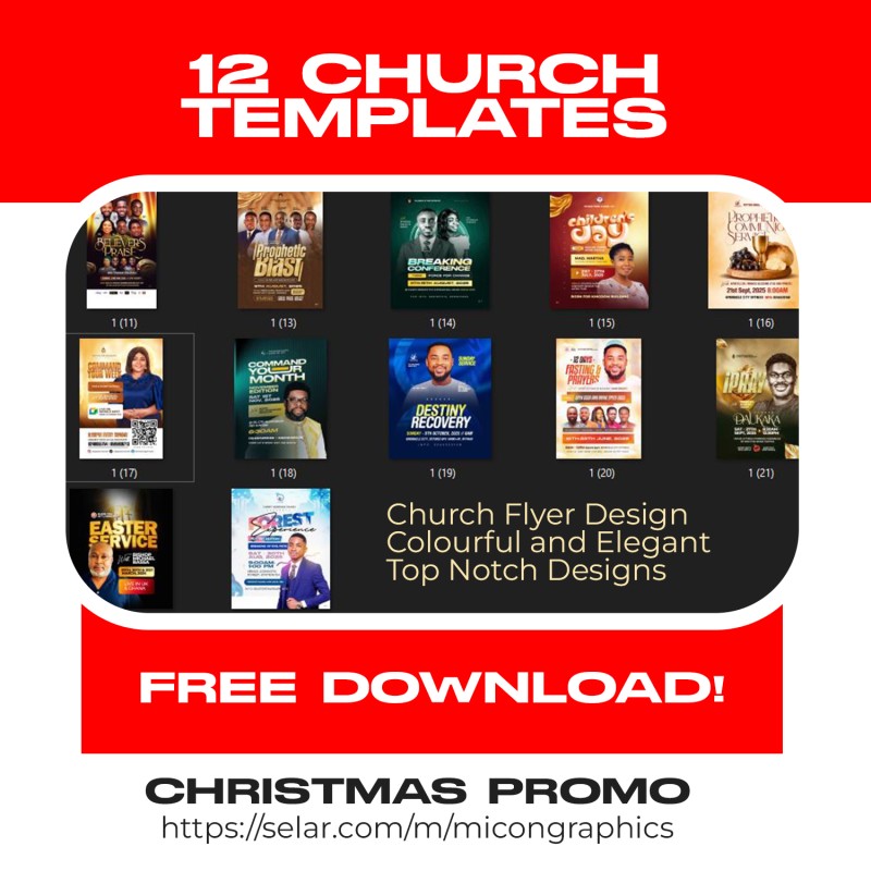 Buy 12 CHURCH TEMPLATES by Micon Graphics on Selar