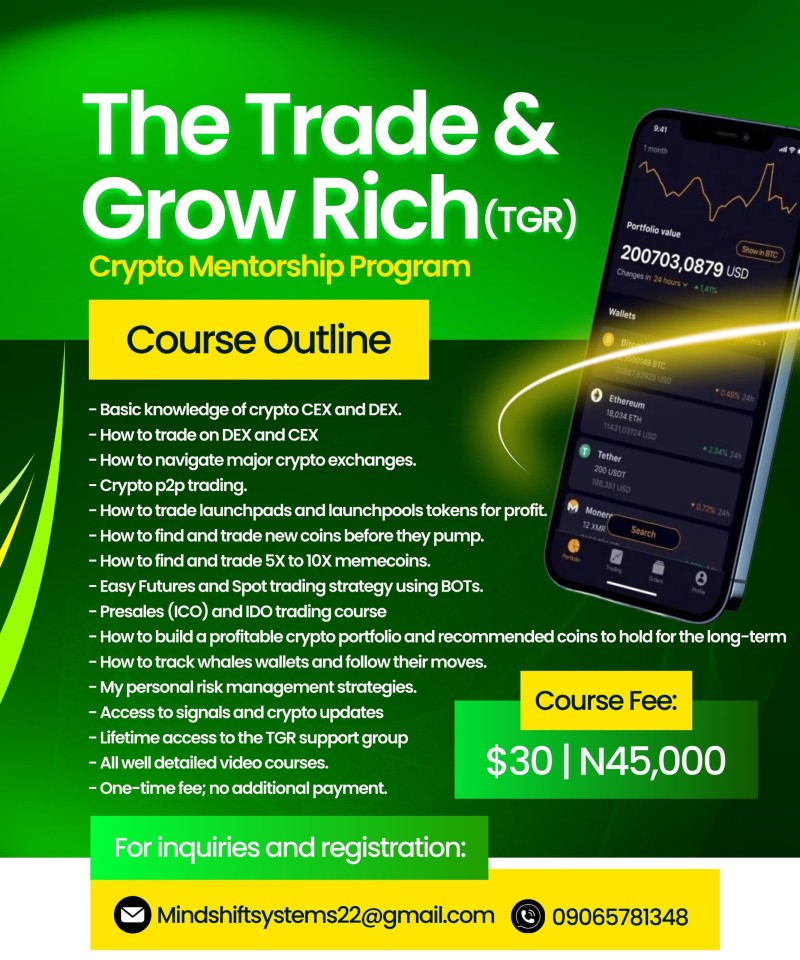 Buy Trade & Grow Rich Crypto Course by MindShift Systems on Selar