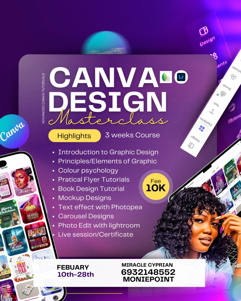 Buy CANVA DESIGN COURSE by Miracle Cyprain on Selar