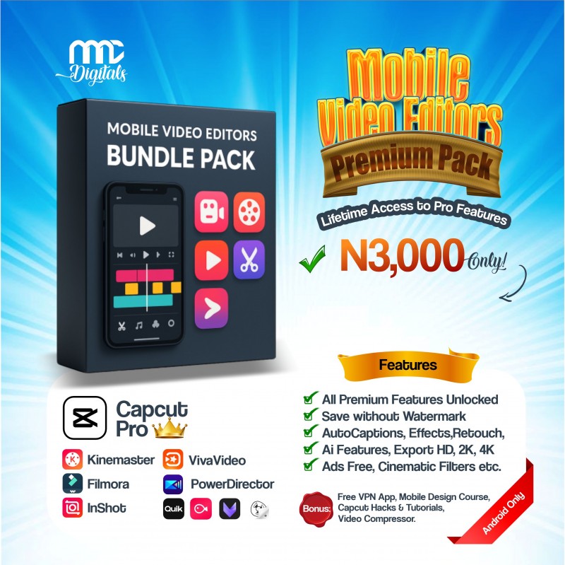 Buy Mobile Video Editors Premium Bundle Pack (Android Only) by MMC ...