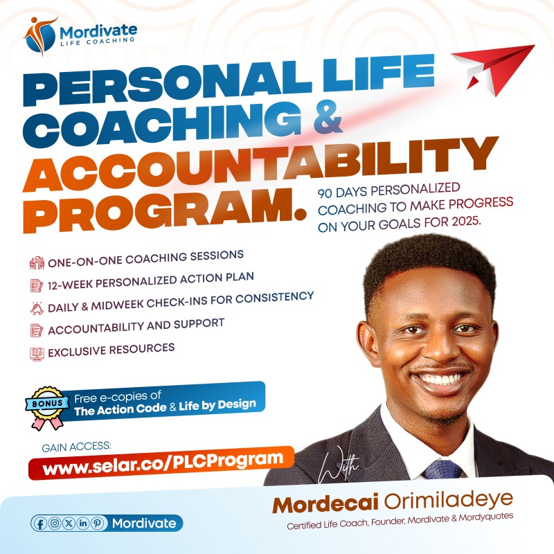 Subscribe Personal Life Coaching & Accountability Program by Mordecai ...