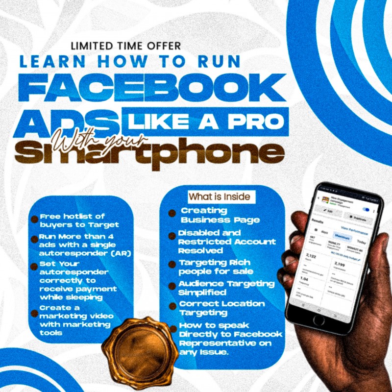 Buy SMARTPHONE FACEBOOK ADS MASTERY by Mr. Ben Ashka on Selar