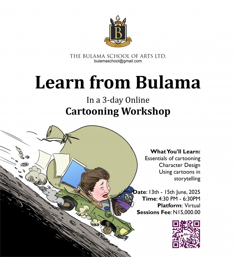 Buy LEARN FROM BULAMA In a 3-day Online Cartooning Workshop by Mustapha ...