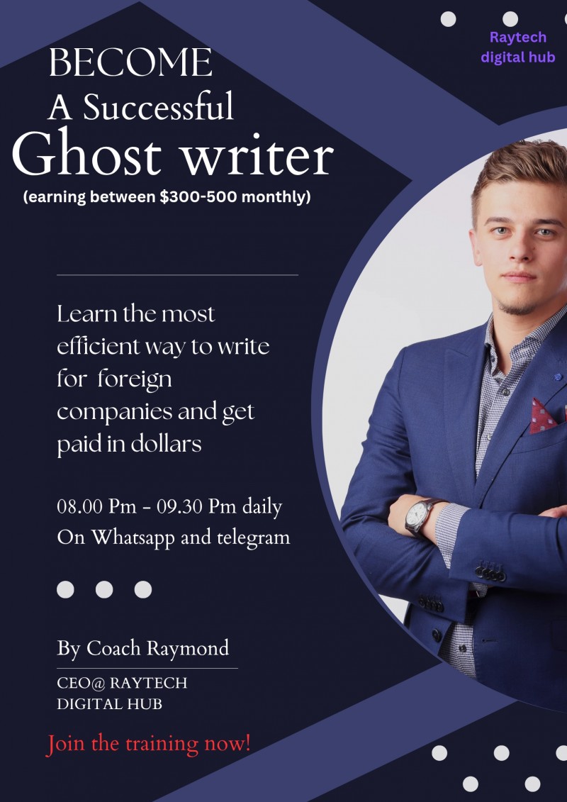 Buy GHOST WRITING PREMIUM MENTORSHIP by Raytech digital hub on Selar