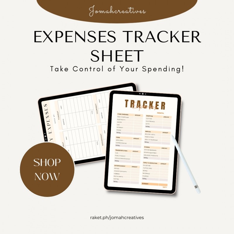 Buy EXPENSES TRACKER SHEET by Jomah Creatives on Selar