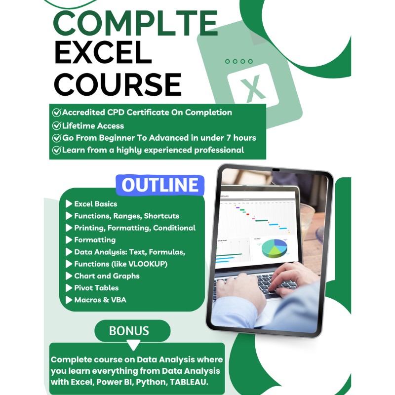 Buy Full Microsoft Excel Course by Kludz on Selar