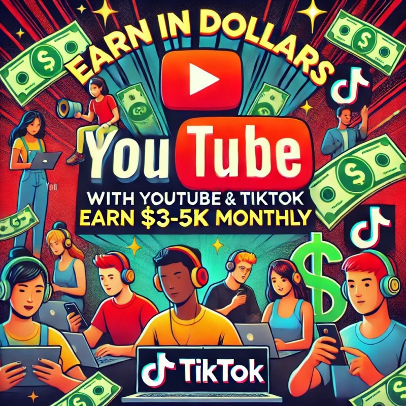 Buy Earn in Dollars with youtube and Tiktok (Earn 3-5k dollars monthly) by Oluwasanya Osineye on ...