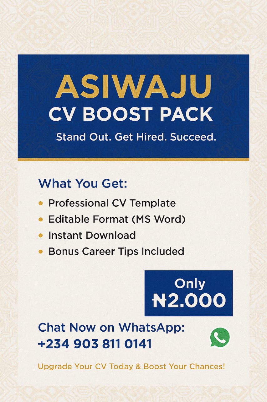 Buy ASIWAJU CV BOOST PACK by Oluwatobiloba Kayode on Selar
