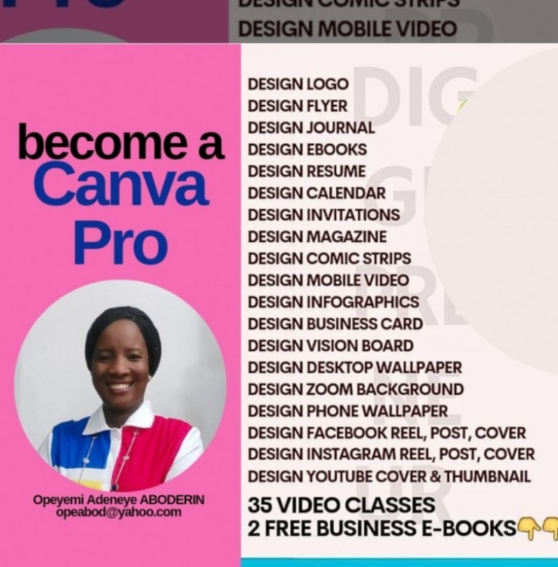 Buy Canva Pro MASTERCLASS by Opeyemi Adeneye ABODERIN (Diggipreneur Hub) on Selar